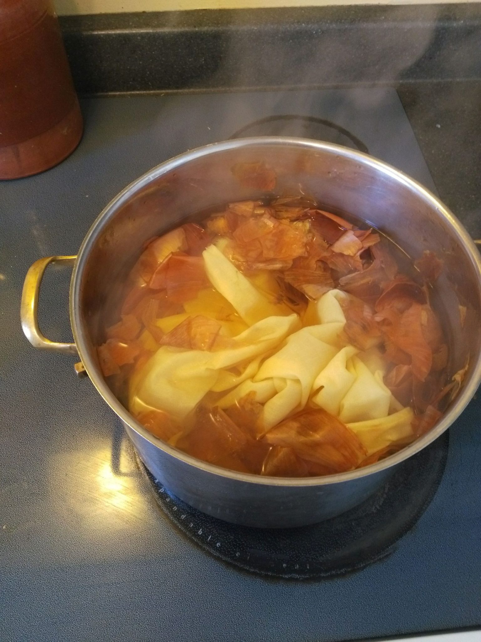 How to dye fabric with onion skins – Elise's Sewing Studio